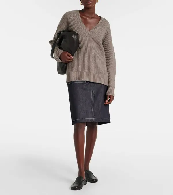 Co Ribbed-knit Wool And Cashmere Sweater