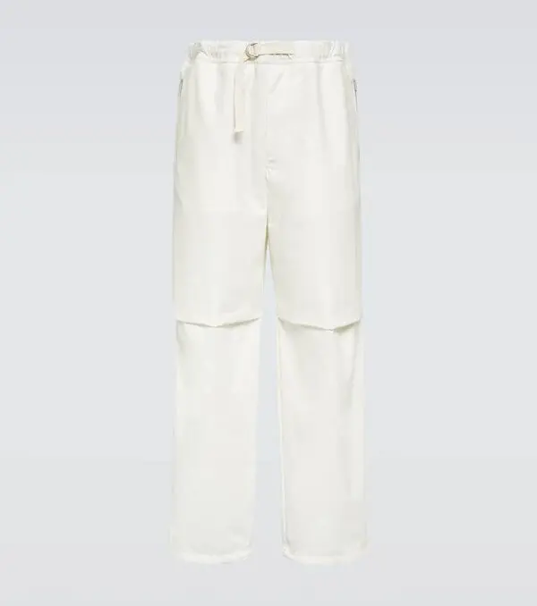 JIL SANDER Belted Cotton Trousers