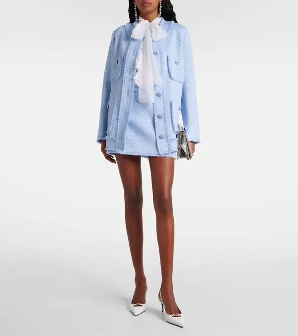 Dolce & Gabbana Wool-blend Tweed Miniskirt