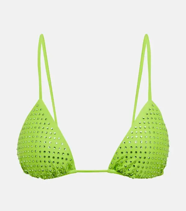 SELF-PORTRAIT Embellished Bikini Top