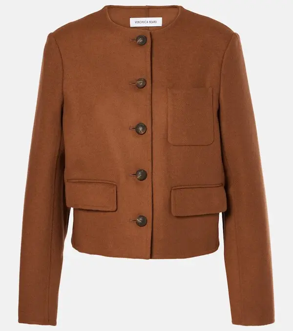 Veronica Beard Lyssa Wool-blend Jacket - Brown