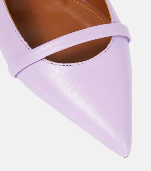 MALONE SOULIERS Maureen Leather Slippers - Purple