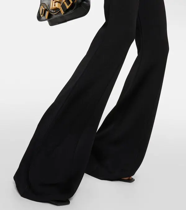 Balmain High-rise Flared Knit Pants