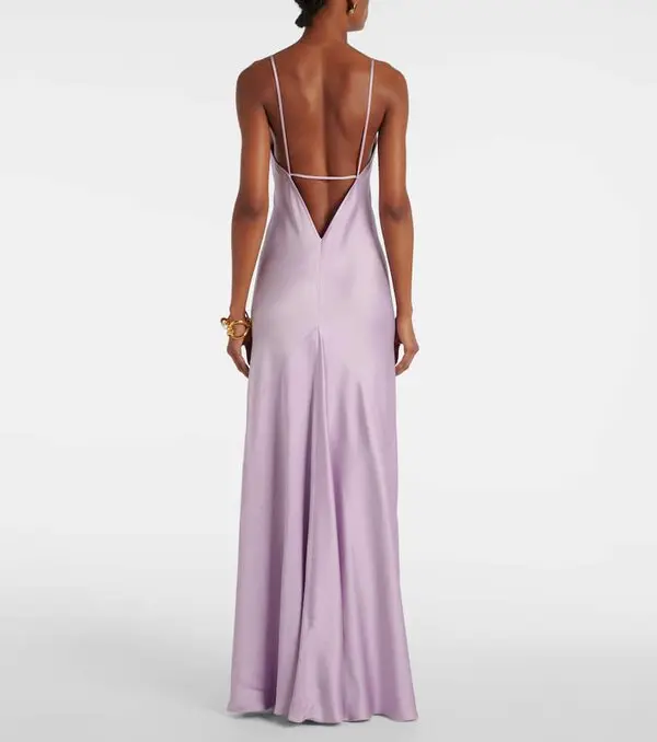 Victoria Beckham Satin Gown - Purple