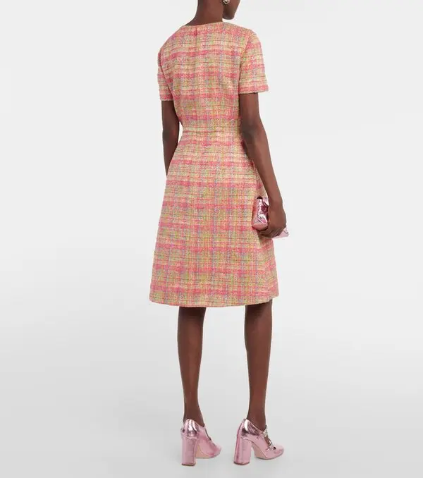 Carolina Herrera Checked Midi Dress