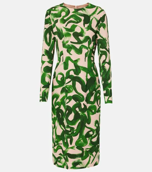 Dries Van Noten Printed Midi Dress