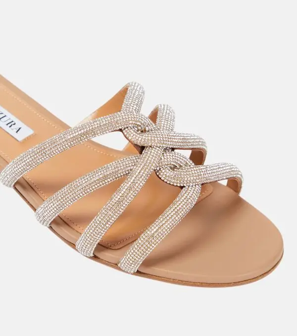 AQUAZZURA Moondust Embellished Sandals