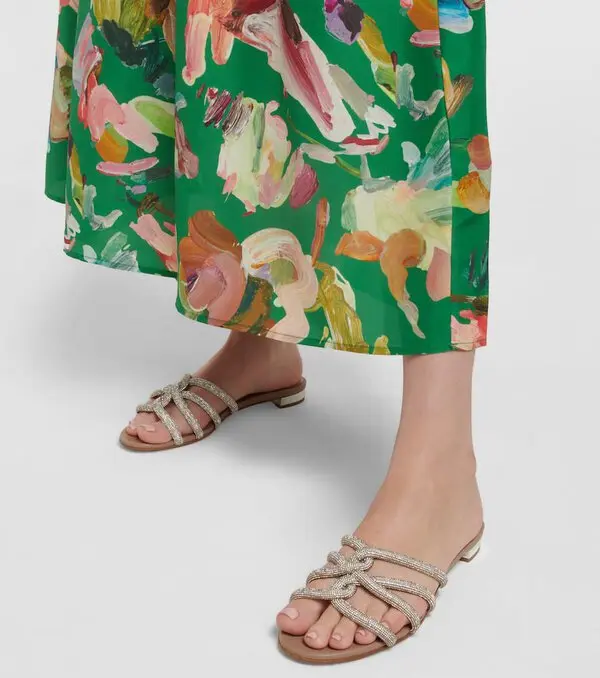 AQUAZZURA Moondust Embellished Sandals
