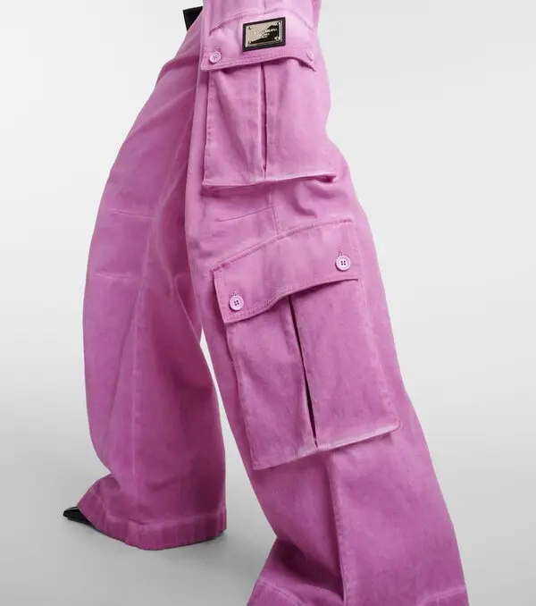 Dolce & Gabbana Mid-rise Cotton Flared Cargo Pants