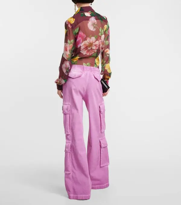 Dolce & Gabbana Mid-rise Cotton Flared Cargo Pants
