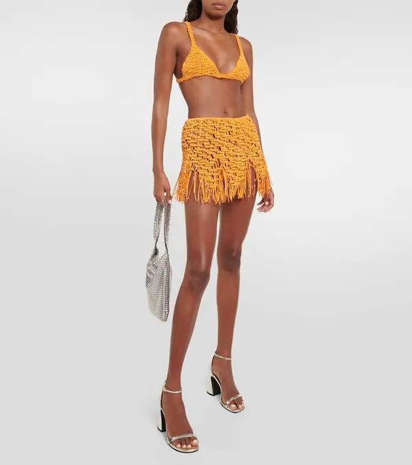 ROBERTA EINER Beaded Cotton Bralette