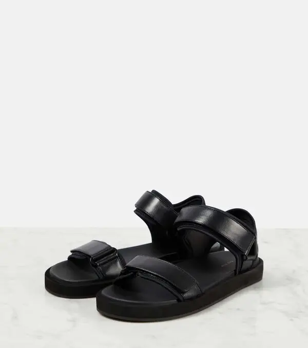 THE ROW Hook And Loop Leather Sandals