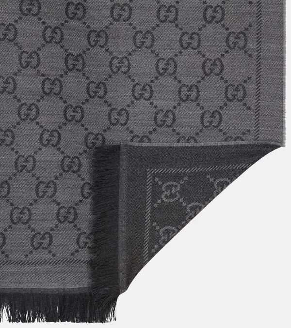 Gucci Gg Wool Jacquard Scarf