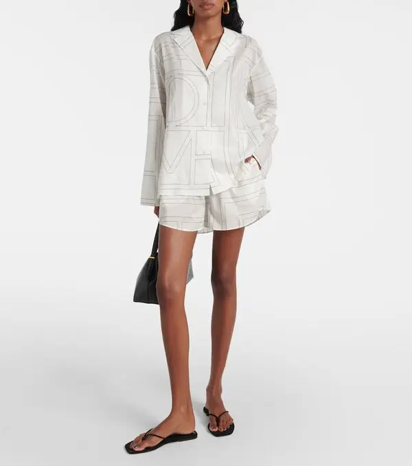 TOTEME Monogram Cotton-blend Shorts