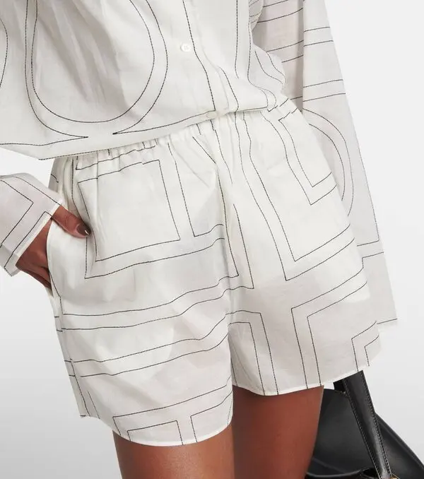 TOTEME Monogram Cotton-blend Shorts