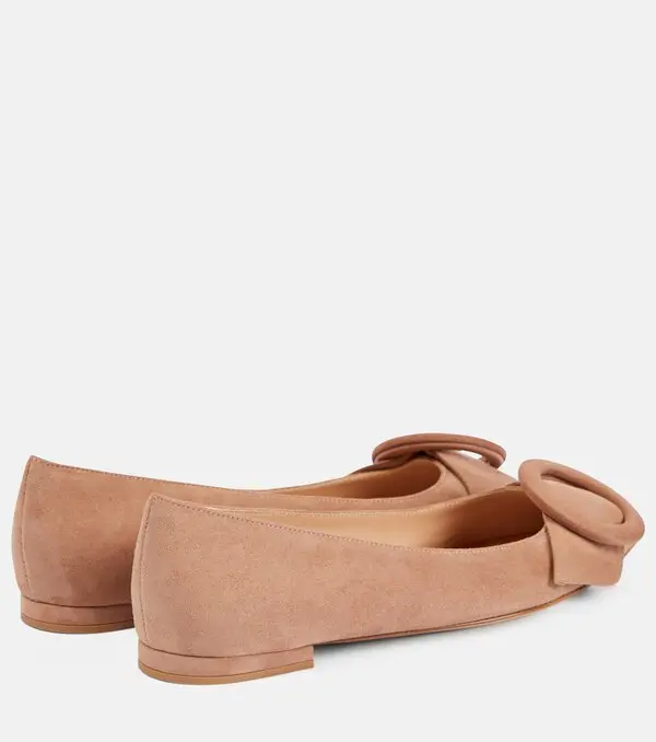 GIANVITO ROSSI Suede Ballet Flats