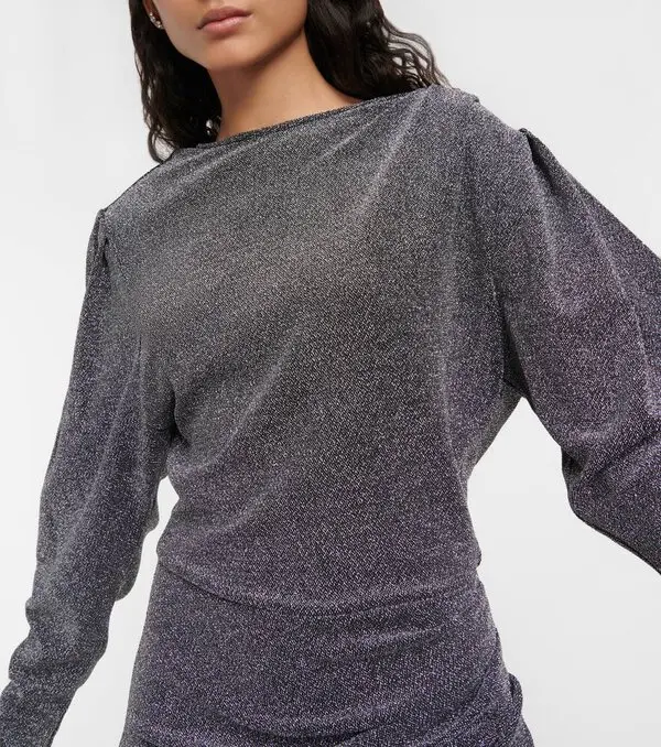 MARANT ETOILE Benedicte Metallic Knit Minidress