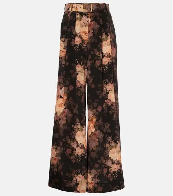 Zimmermann Illustration Floral Wide-leg Pants