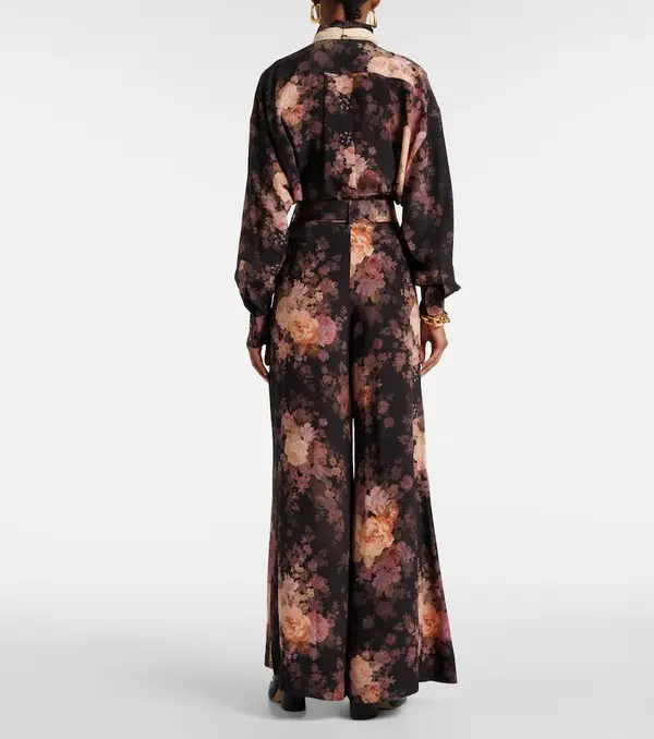 Zimmermann Illustration Floral Wide-leg Pants