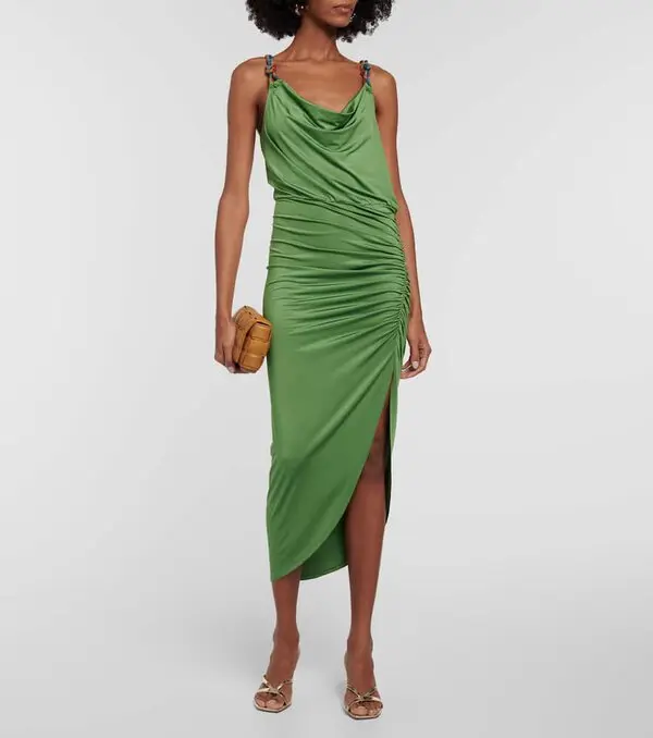 Veronica Beard Biava Beaded Midi Dress