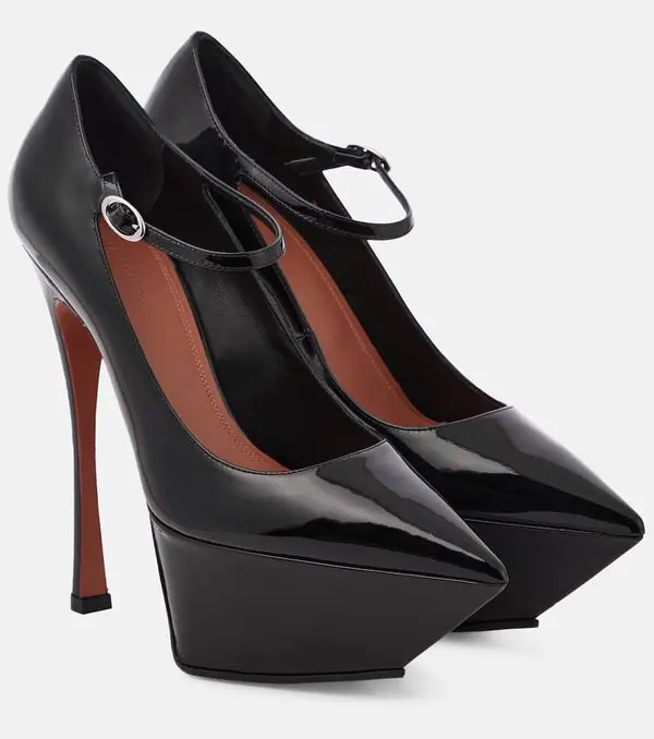Amina Muaddi Yigit Platform Pumps