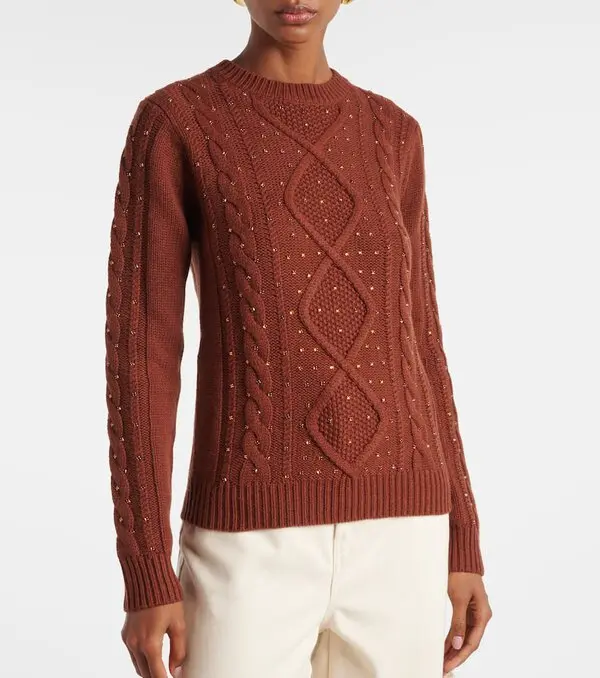 Max Mara Onde Cable-knit Sweater
