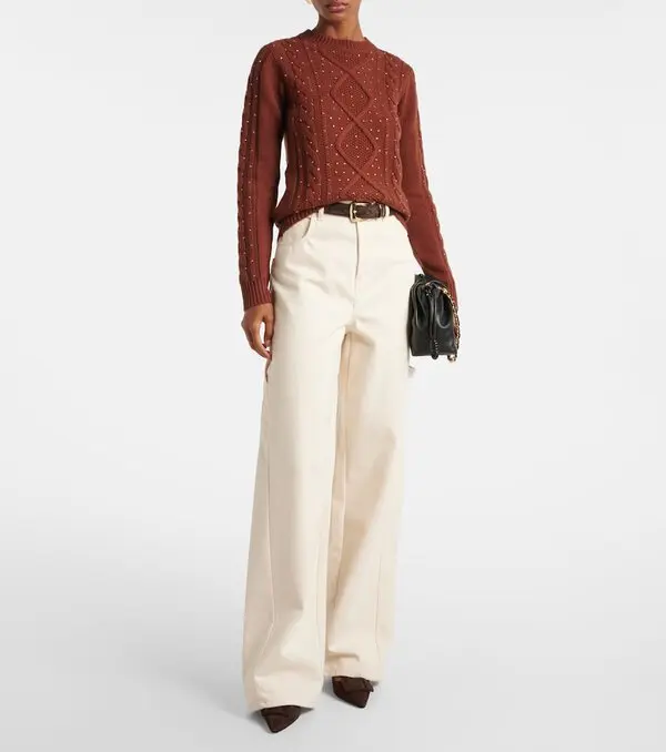 Max Mara Onde Cable-knit Sweater