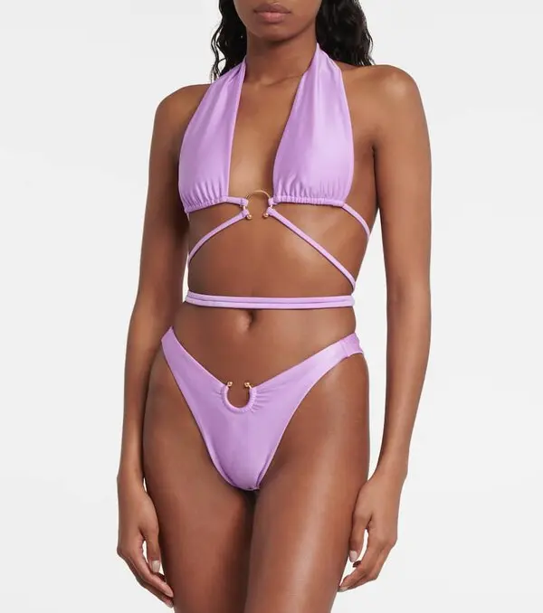 SAME Pierced Bikini Bottoms - Purple
