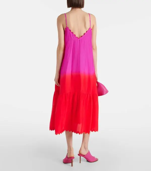 JULIET DUNN Ombre Silk Midi Dress