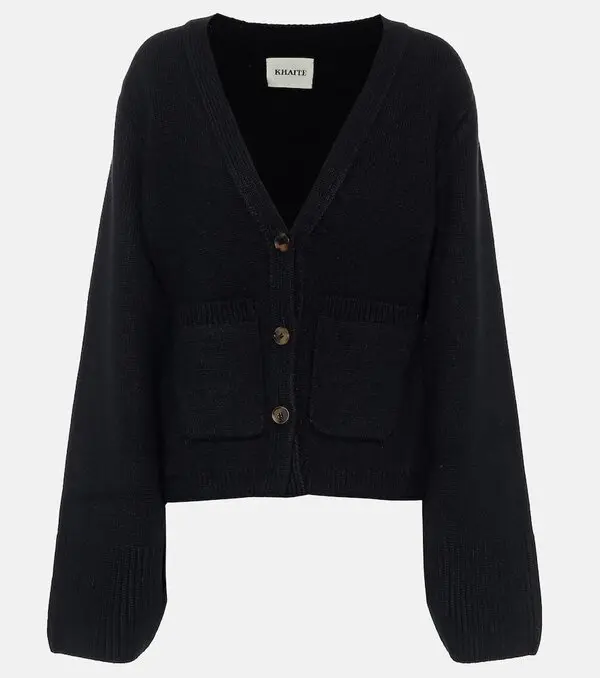 Khaite Scarlet Cashmere-blend Cardigan - Black