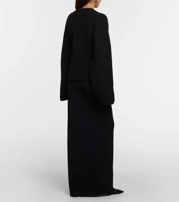Khaite Scarlet Cashmere-blend Cardigan - Black