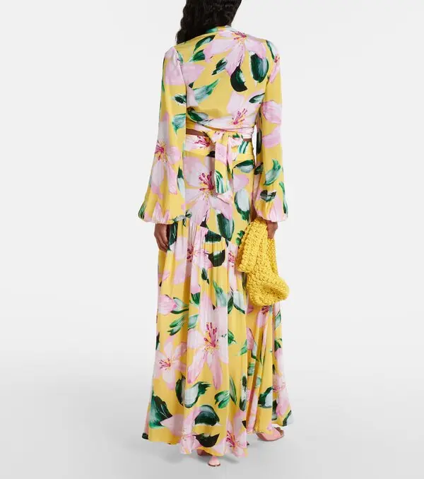 ALEXANDRA MIRO Tabitha Floral Print Viscose Wrap Top