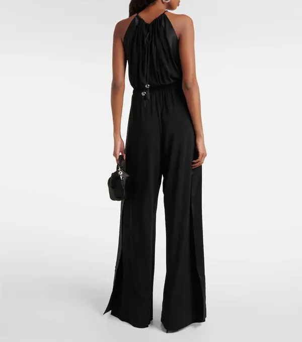 Max Mara Ubi Silk-trimmed Jersey Jumpsuit
