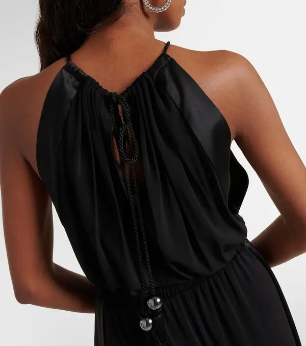 Max Mara Ubi Silk-trimmed Jersey Jumpsuit