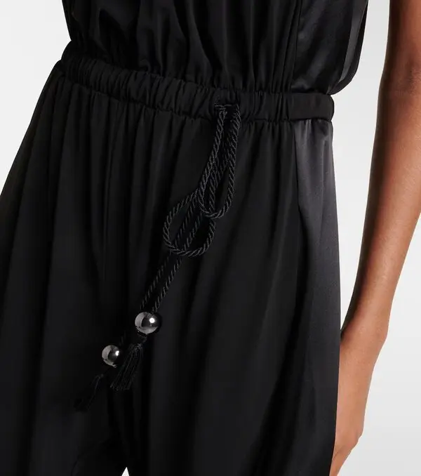 Max Mara Ubi Silk-trimmed Jersey Jumpsuit