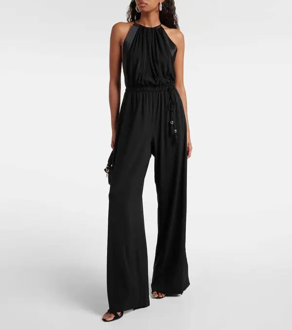 Max Mara Ubi Silk-trimmed Jersey Jumpsuit