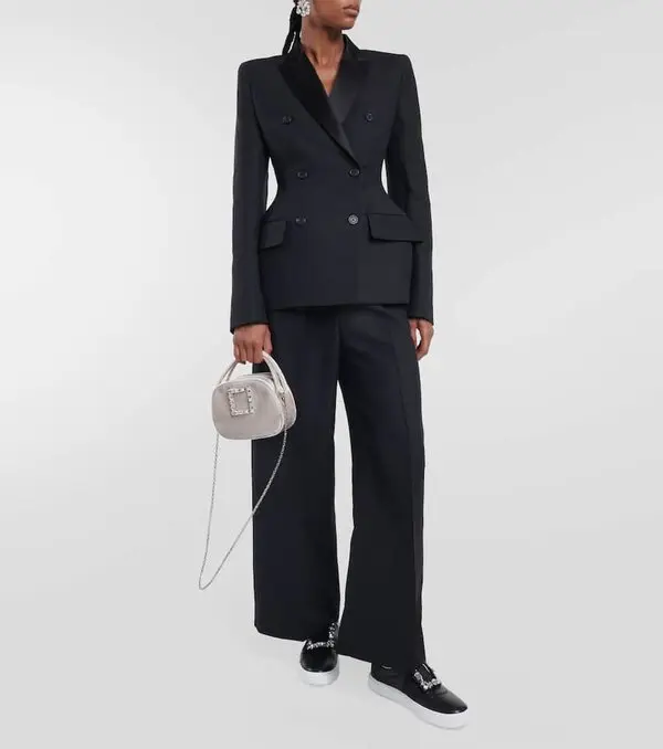 ROGER VIVIER Viv' Ladybug Velvet Shoulder Bag