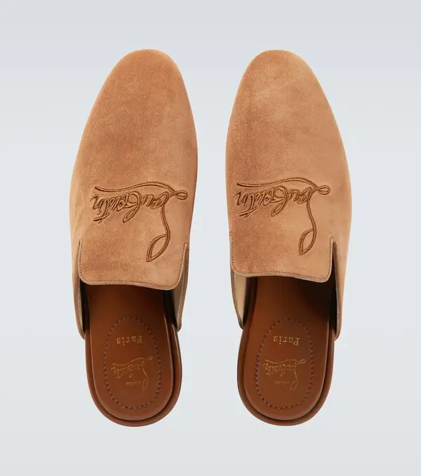 CHRISTIAN LOUBOUTIN Coolito Flat Mules - Brown