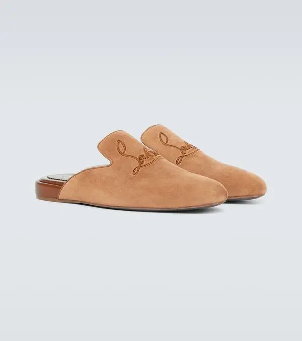 CHRISTIAN LOUBOUTIN Coolito Flat Mules - Brown