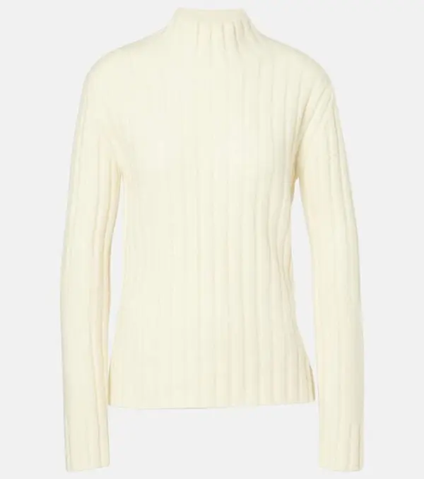 Proenza Schouler Haven Ribbed Knit Wool-blend Sweater - White