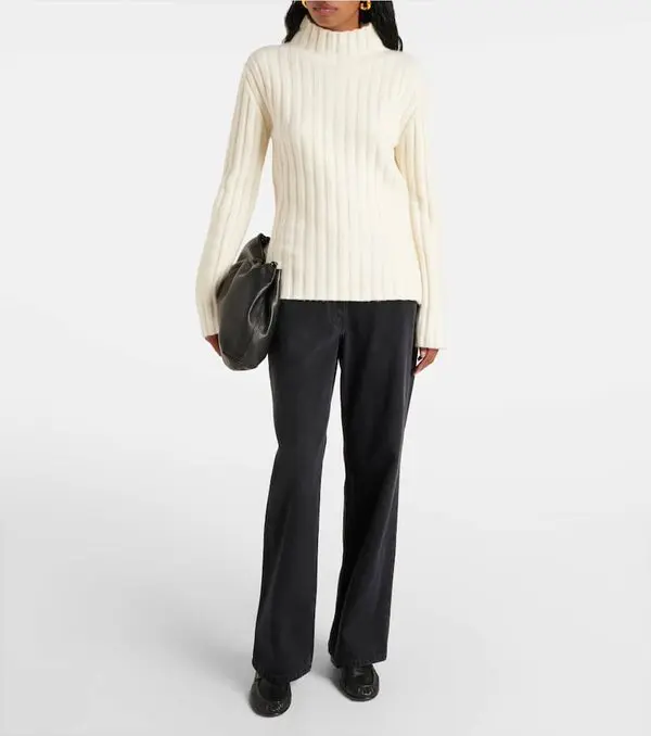 Proenza Schouler Haven Ribbed Knit Wool-blend Sweater - White