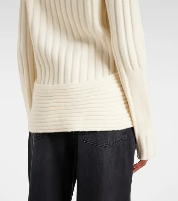 Proenza Schouler Haven Ribbed Knit Wool-blend Sweater - White
