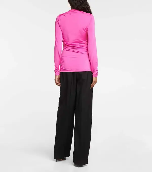 Victoria Beckham Jersey Wrap Top