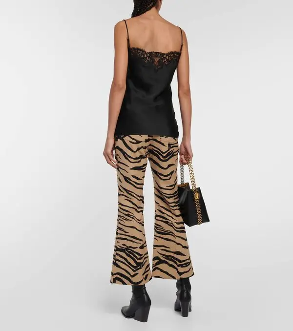 Stella McCartney Satin And Lace Tank Top