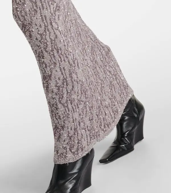 Acne Studios Sequined Jacquard Maxi Dress