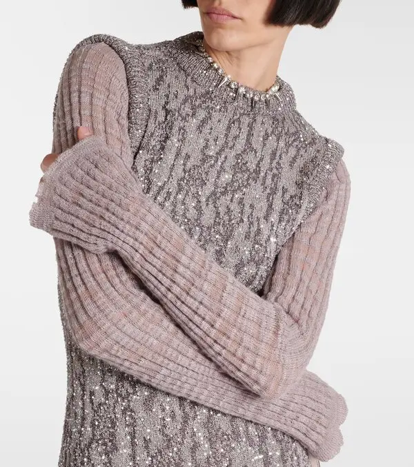 Acne Studios Sequined Jacquard Maxi Dress