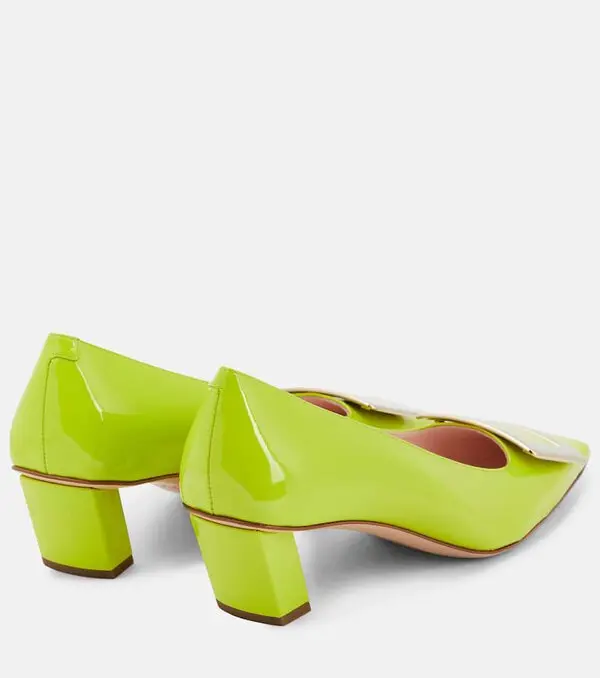 ROGER VIVIER Belle Vivier Patent Leather Pumps - Green