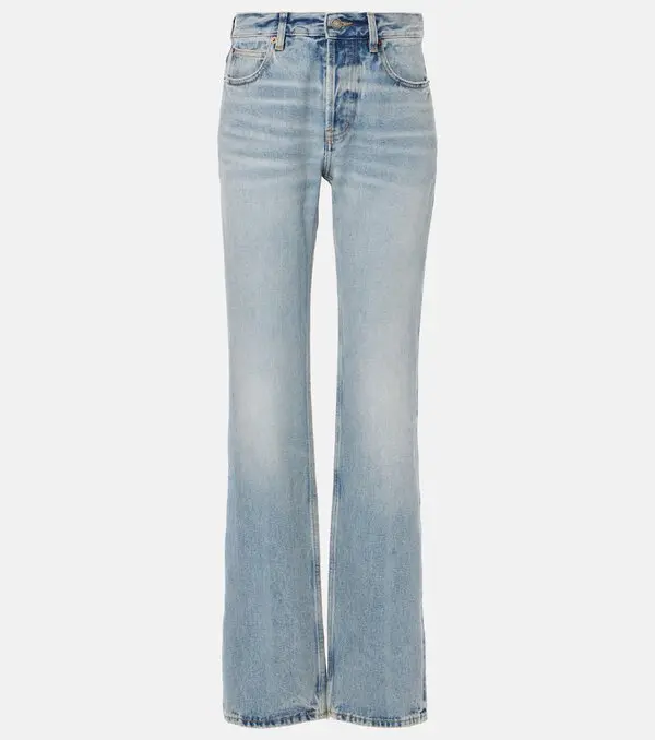 Saint Laurent Nico High-rise Straight Jeans In Sicily