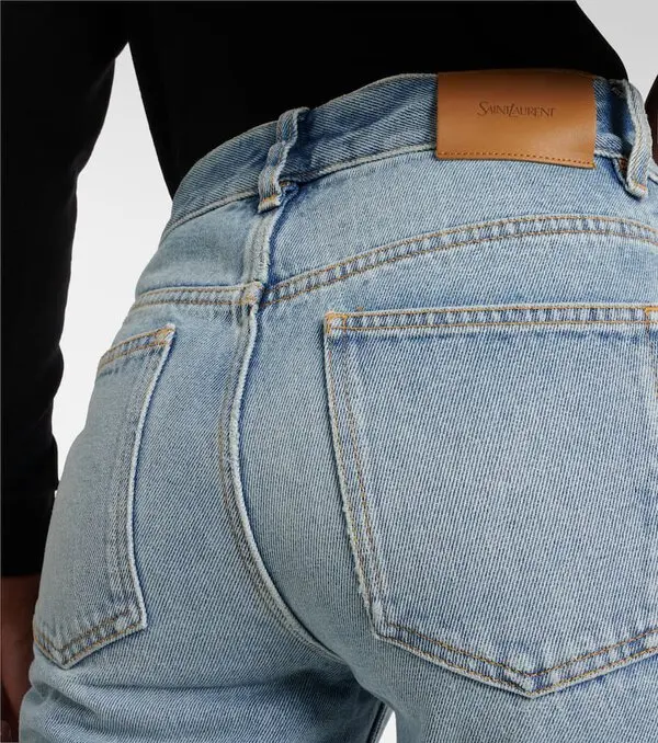 Saint Laurent Nico High-rise Straight Jeans In Sicily