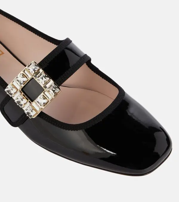 ROGER VIVIER Tres Vivier Babies Patent Leather Ballet Flats